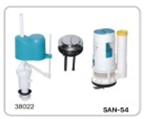 Water closet fittings, dual push botton for one piece toilet – SUNICO