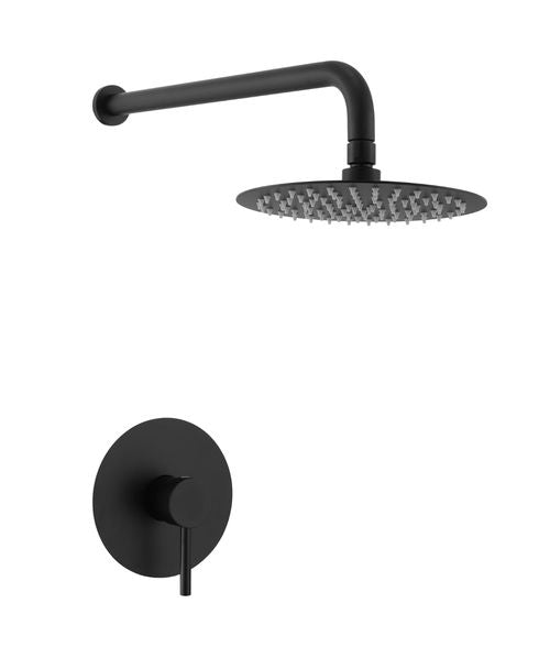 Shower valve set Matte Black, include shower arm and shower head – SUNICO