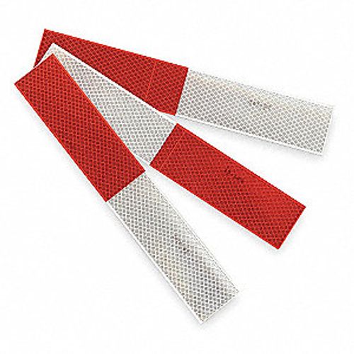3M Diamond Grade Conspicuity Markings, Red/White, 2 in x 12 in. 100/Pa ...