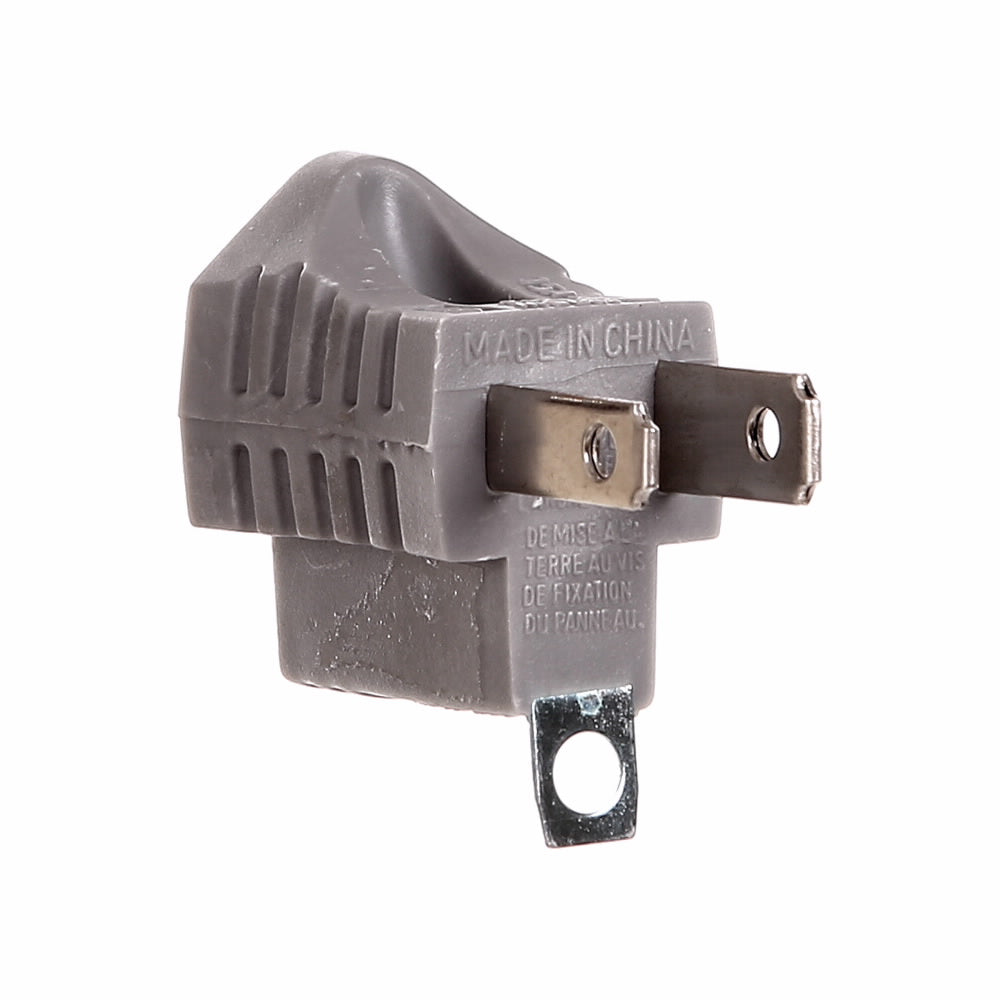 Eaton Grounding adapter, Single outlet, 15A, 125V, Gray – SUNICO