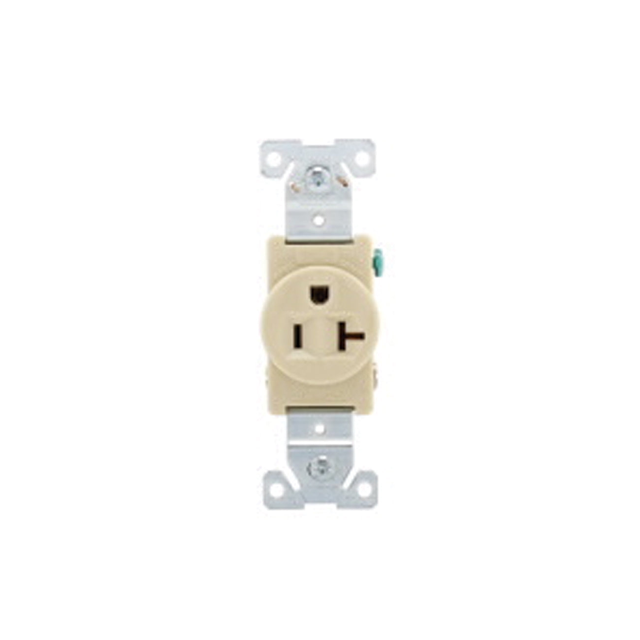 20 Amp commercial single receptacle, 125V, 5-20R, Ivory – SUNICO
