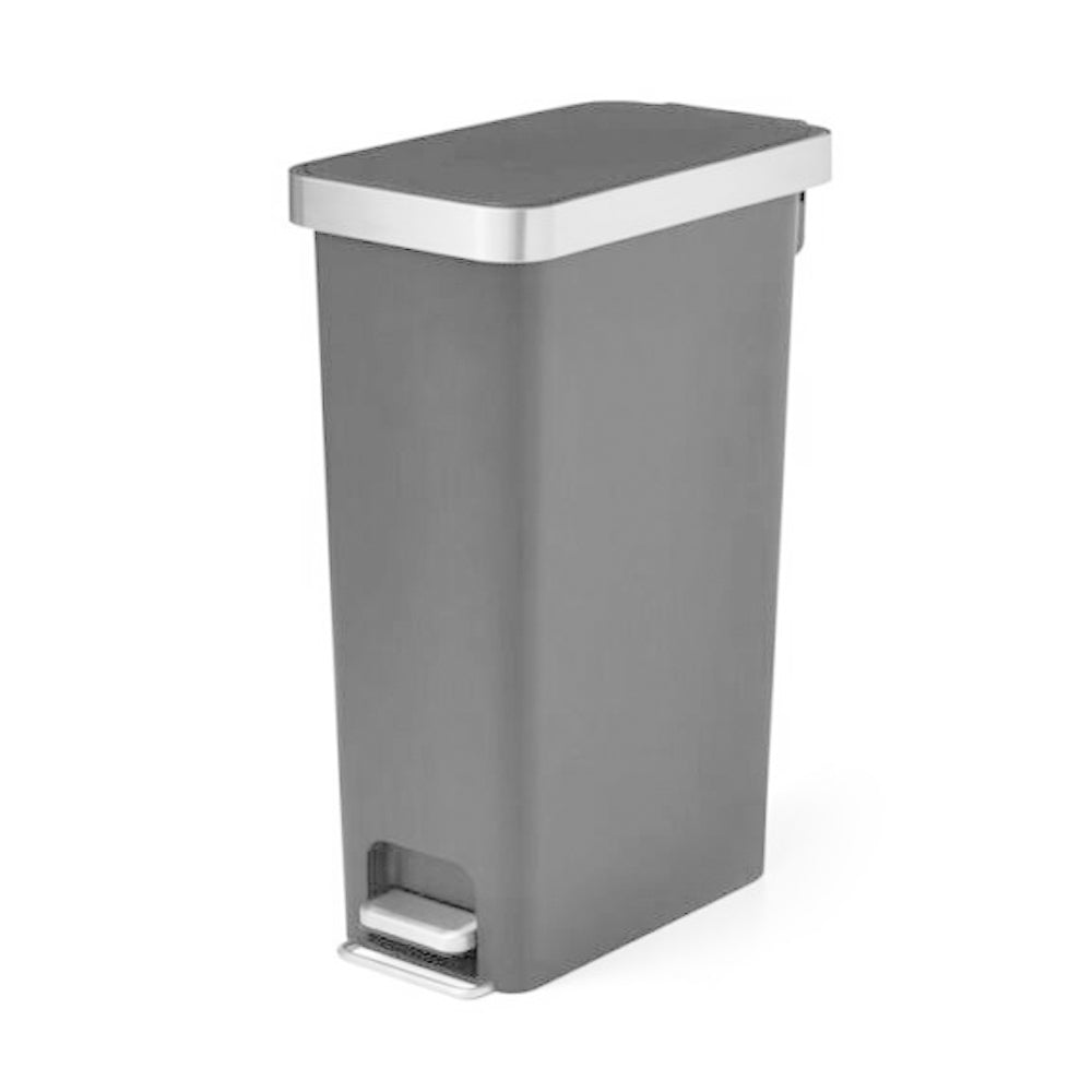 40L Rectangular Grey Plastic Step Bin – SUNICO