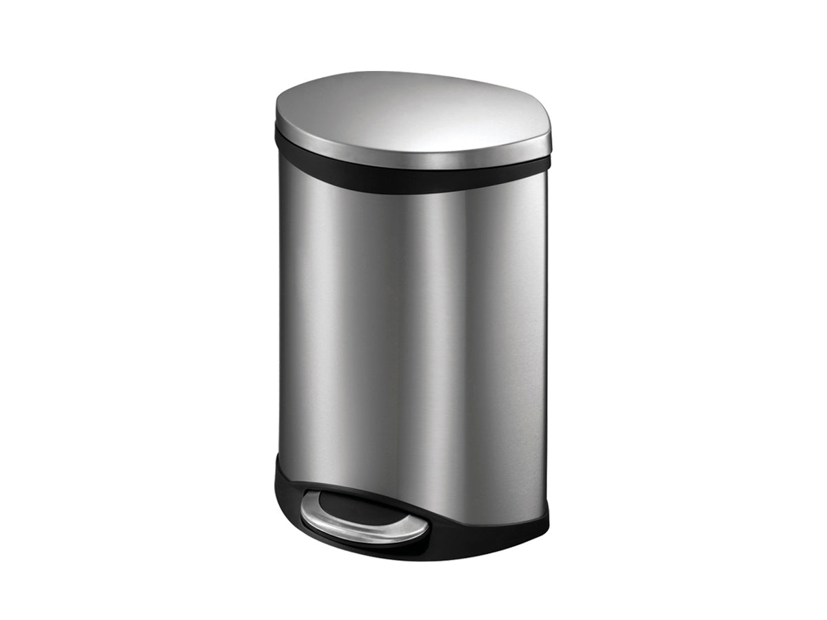 10L Semi-Round Step Bin, Brushed stainless steel – SUNICO