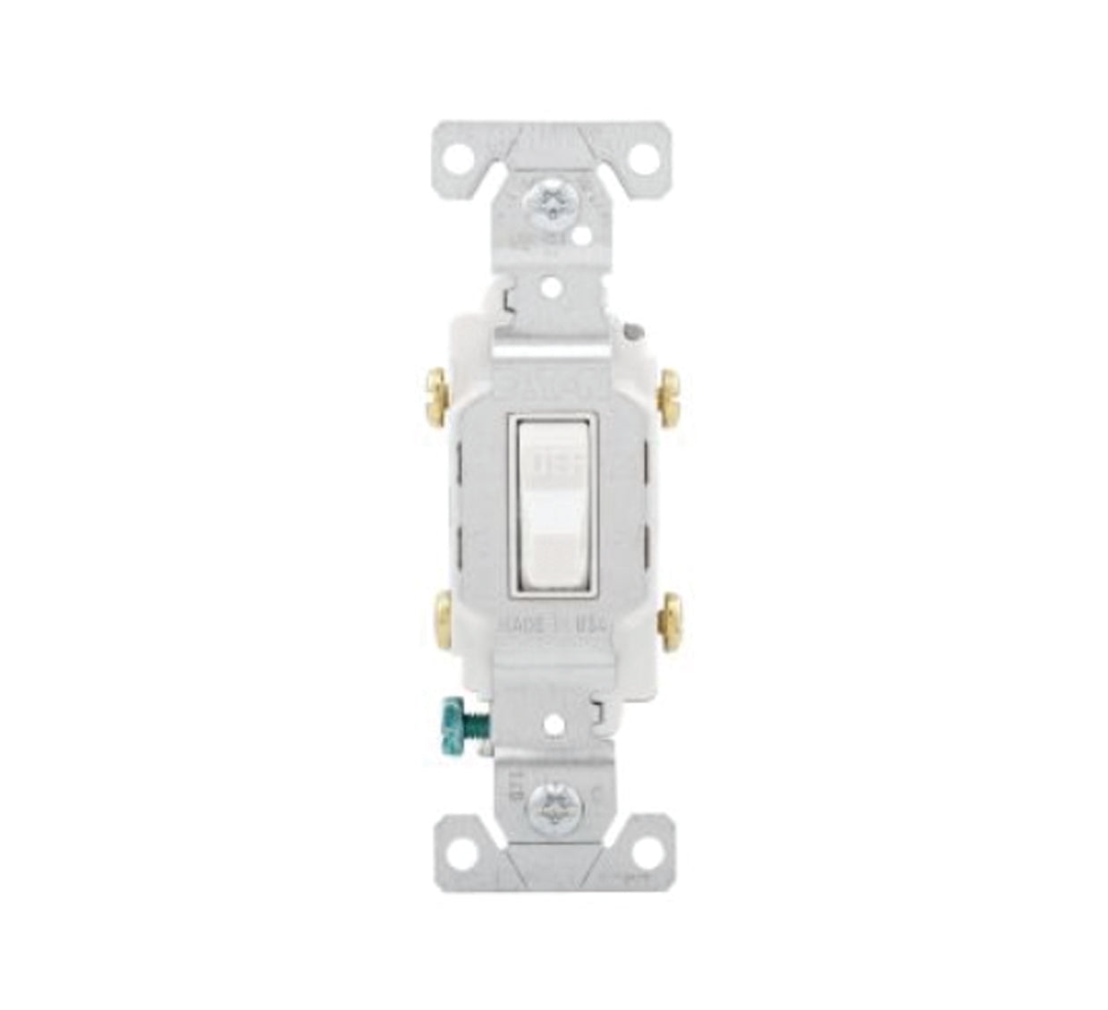 Commercial grade toggle switch, #14-10 AWG, 20A, Commercial, Flush, 12 ...